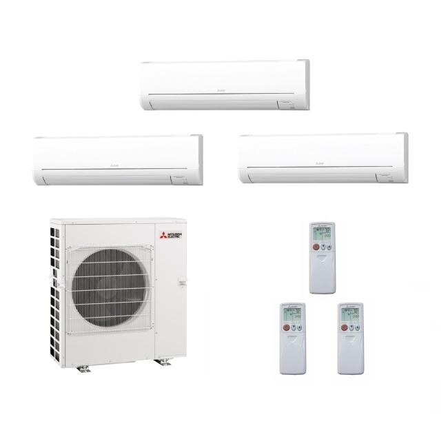 3 Zone | 6k + 6k + 6k | Mitsubishi Multi Zone Mini Split | 30,000 btu ...